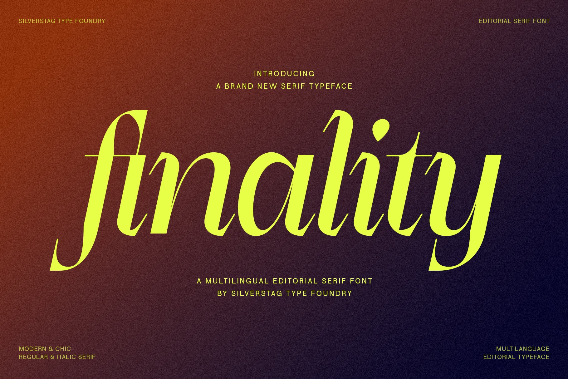 Finality – A Modern Editorial Serif Font with Italics & 65+ Ligatures
