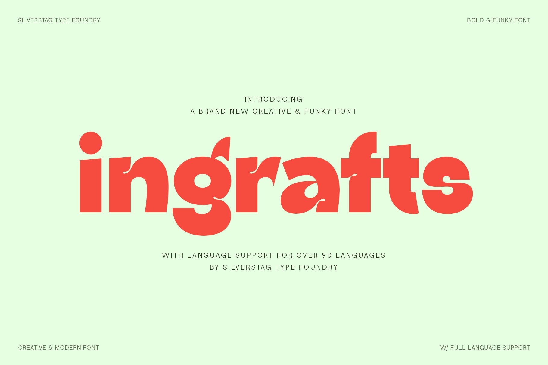Ingrafts – A Bold & Funky Sans Serif Font with Alternates