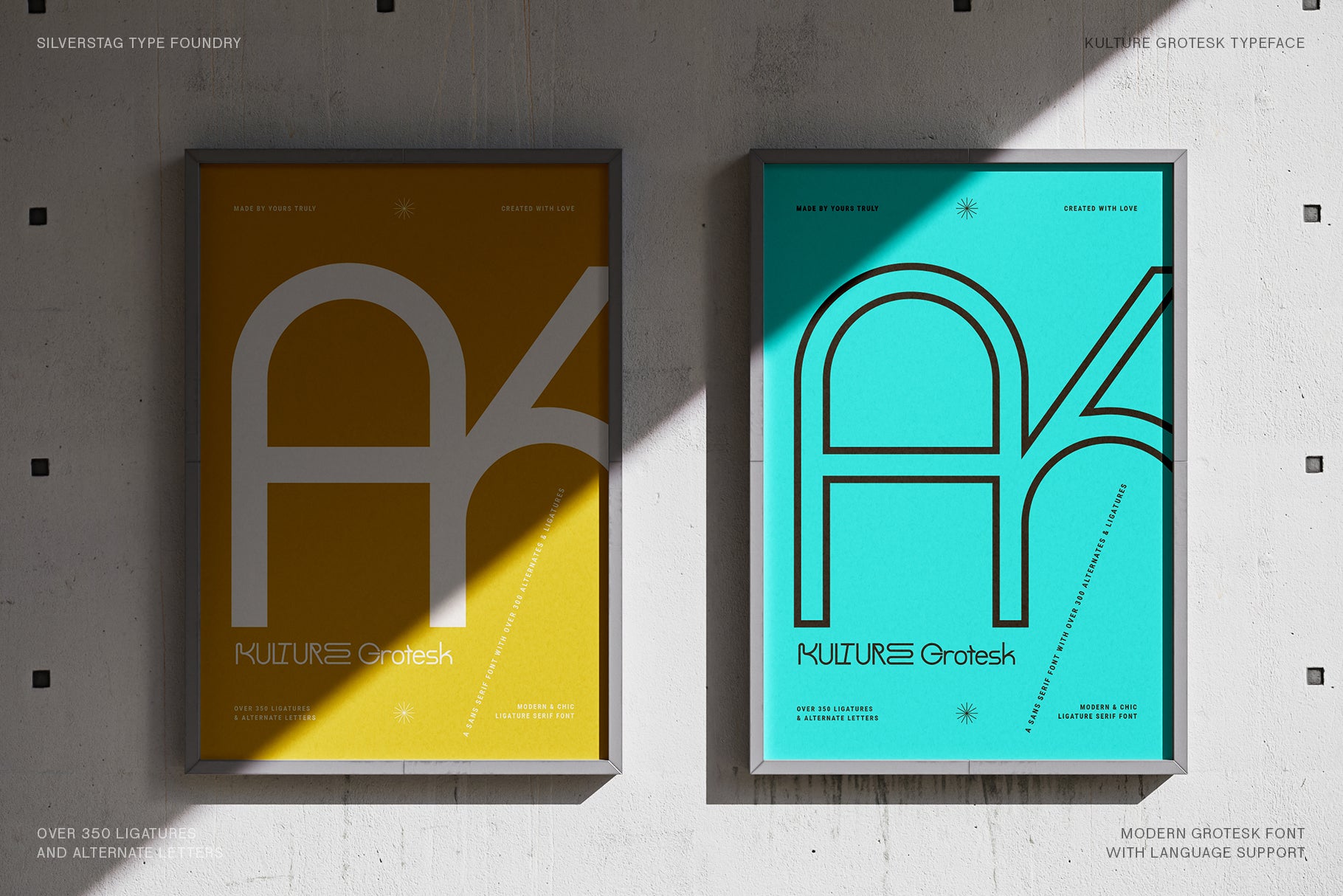 Kulture Grotesk – A Modern Grotesque Typeface with 4 Styles & 350 ...