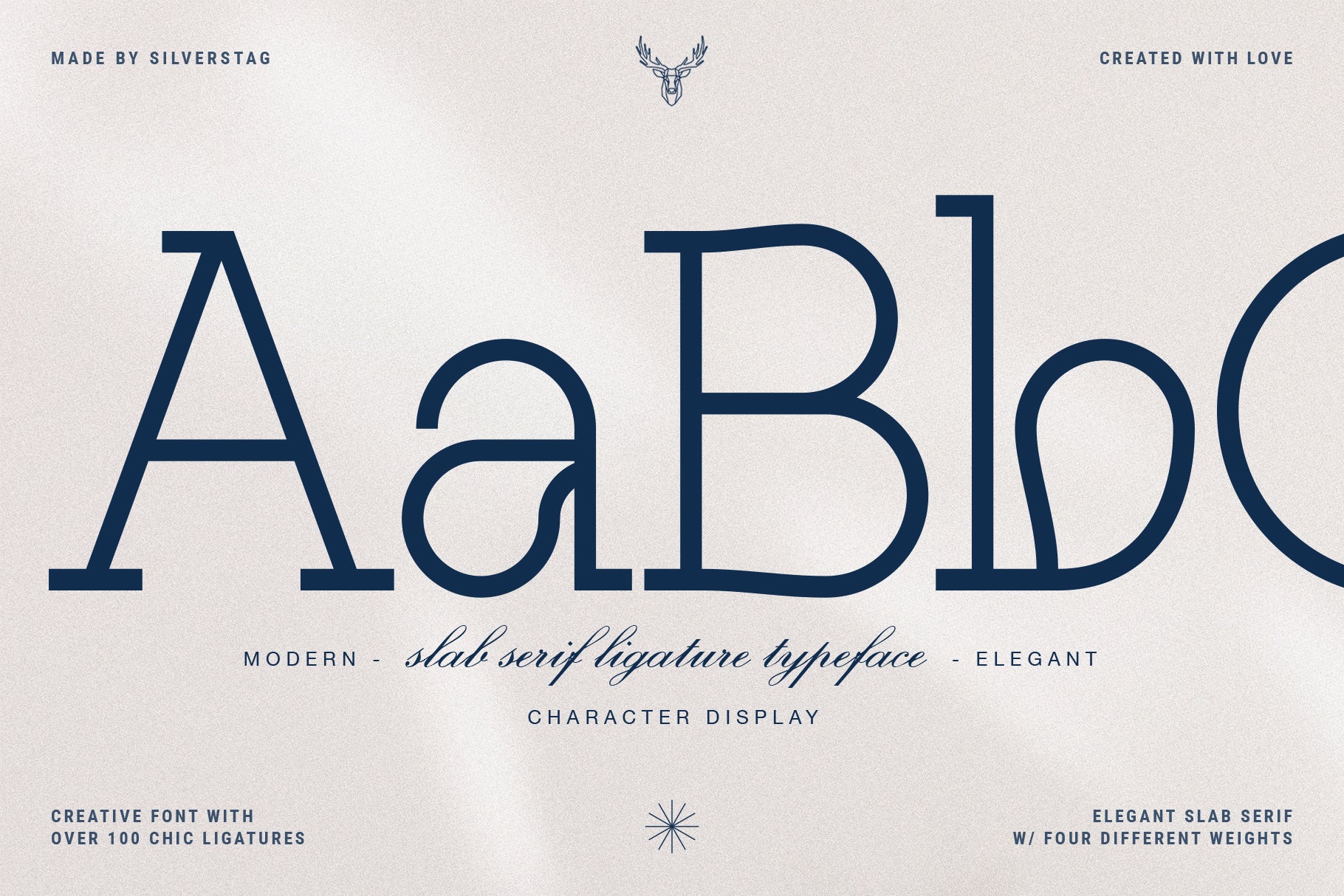Authentic Romantic – A Funky Slab Serif Typeface with 100+ Ligatures