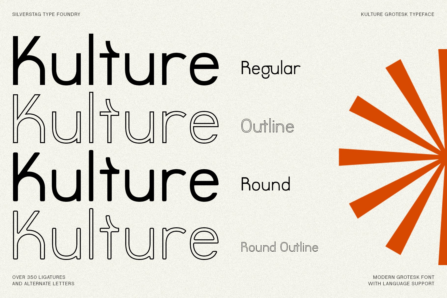 Kulture Grotesk – A Modern Grotesque Typeface with 4 Styles & 350 ...