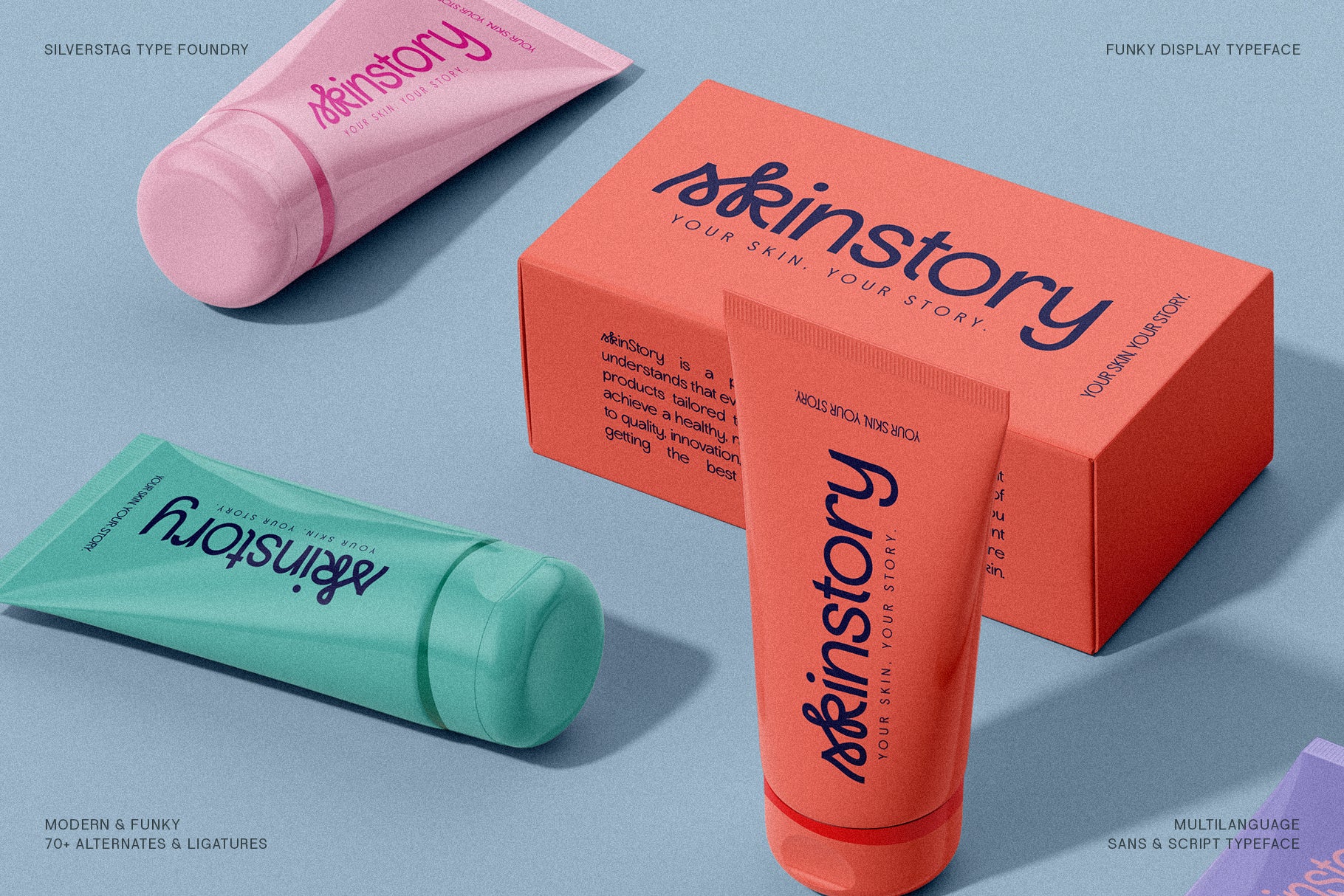 Lightshift – A Funky Display Typeface with 4 Styles & 70+ Ligatures