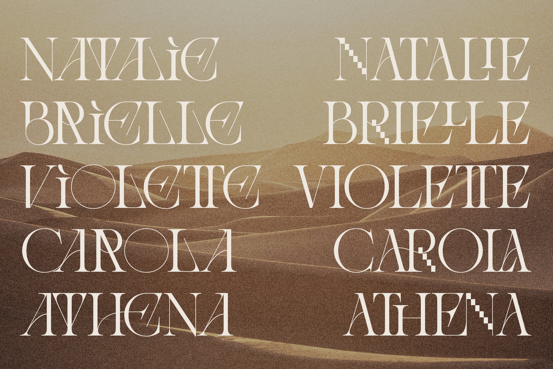 Amelie Fierce – A High-Contrast Display Serif Font with 280+ Ligatures