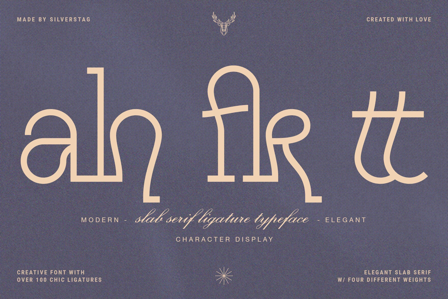 Authentic Romantic – A Funky Slab Serif Typeface with 100+ Ligatures