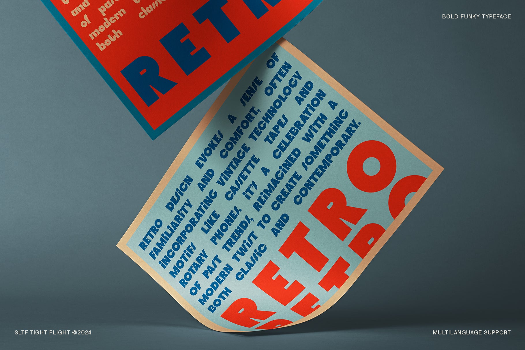 SLTF Tight Flight – A Bold & Funky Sans Serif Typeface with Geometric Flair