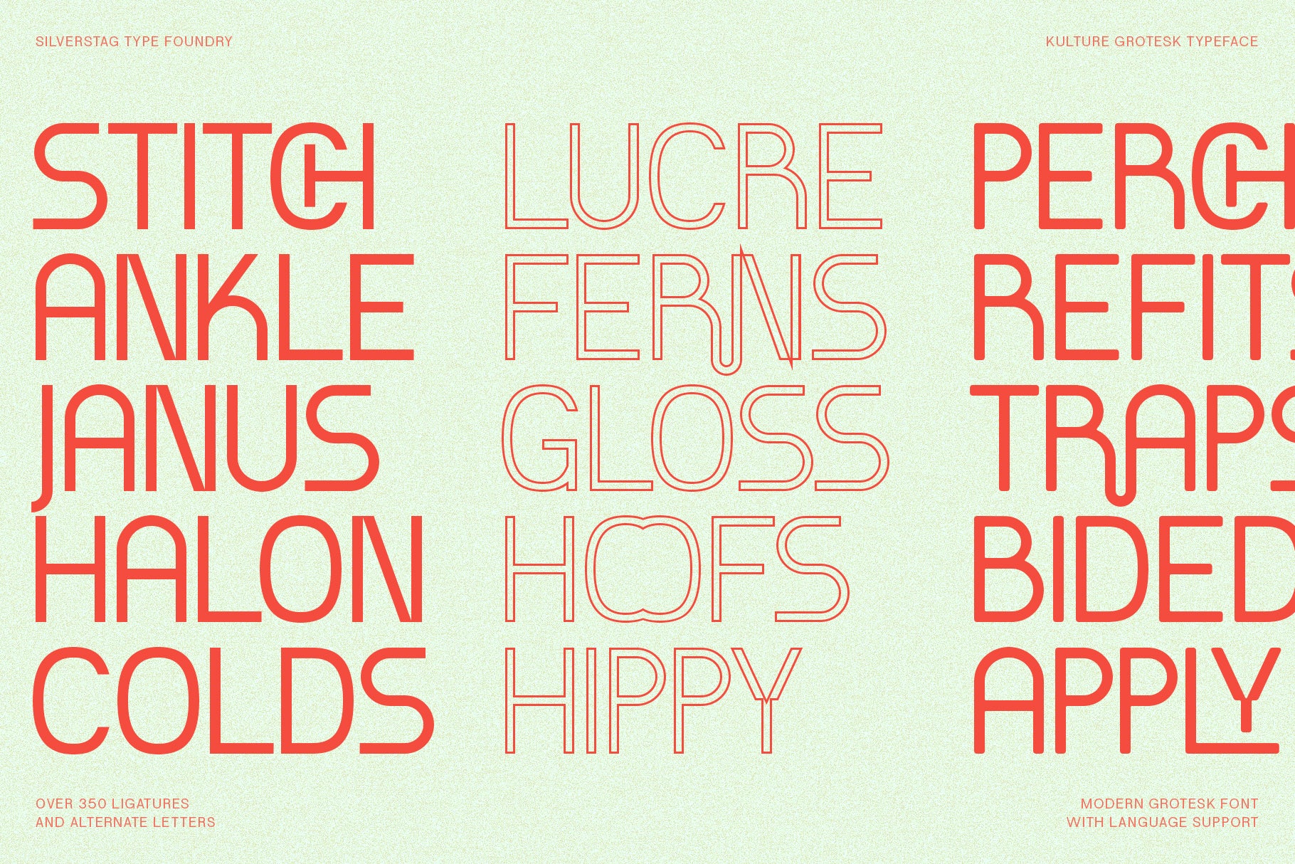 Kulture Grotesk – A Modern Grotesque Typeface with 4 Styles & 350 ...