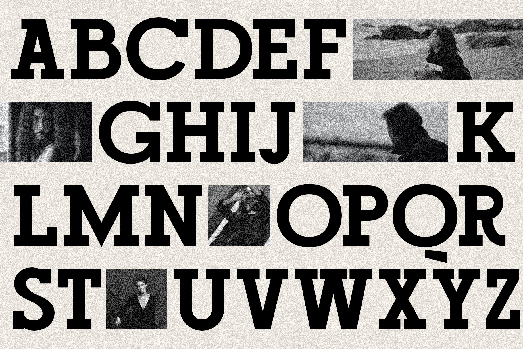 Madriz – A Retro Slab Serif Typeface Family with 32 Styles
