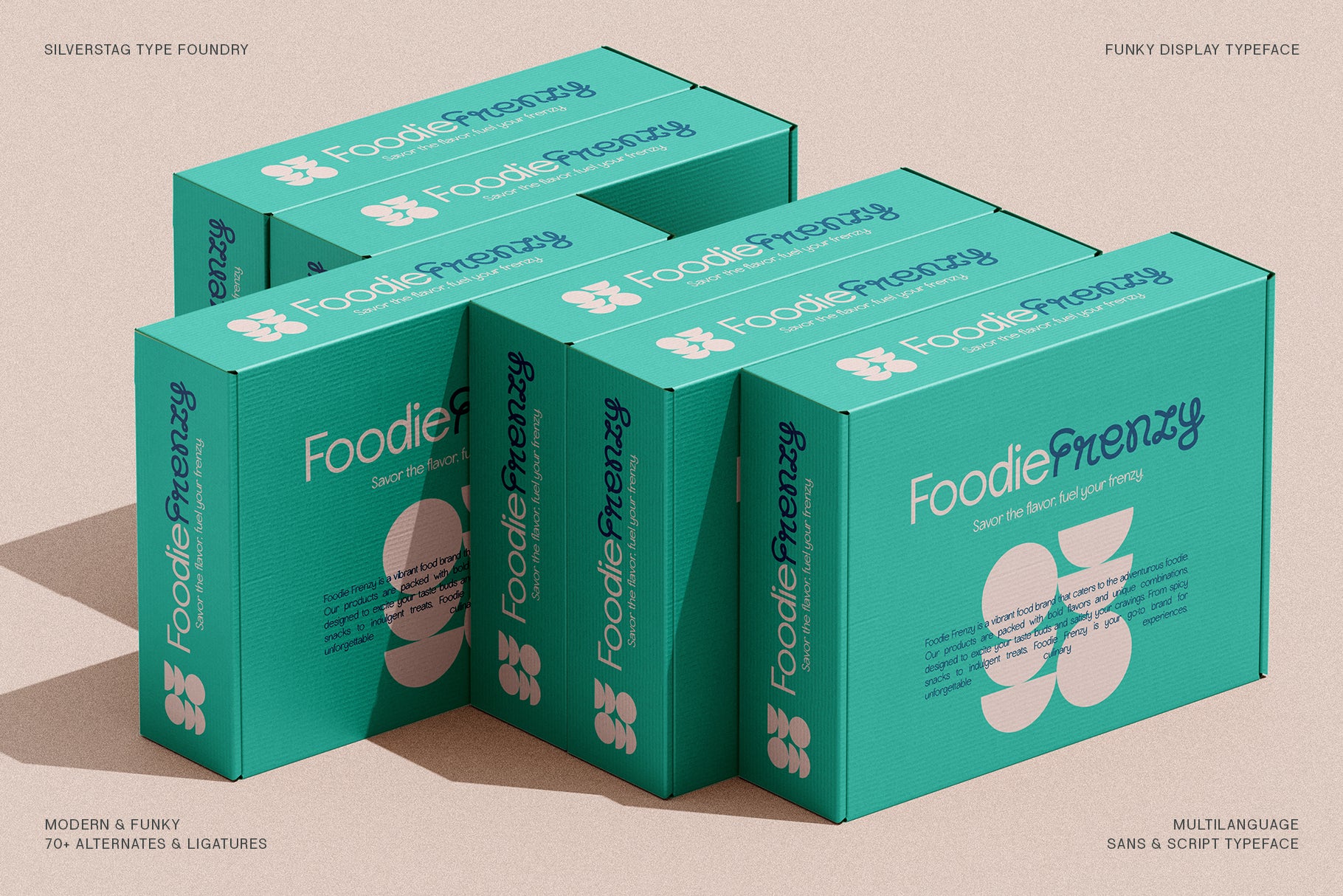 Lightshift – A Funky Display Typeface with 4 Styles & 70+ Ligatures